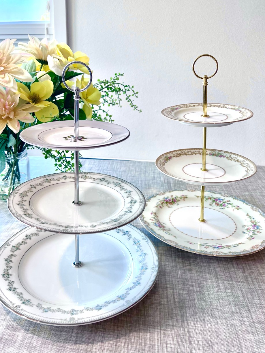 DIY Tiered Cake Stands From Vintage Plates | Jewels at Home
